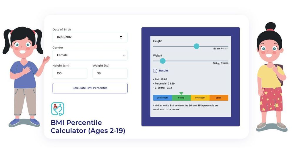 Child Percentile Calculator (Ages 2-19)